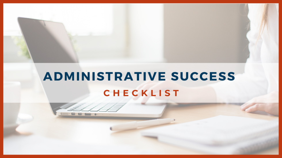 Administrative Success Checklist | The Career Success Library