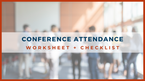 Conference Attendance Worksheet and Checklist | The Career Success Library