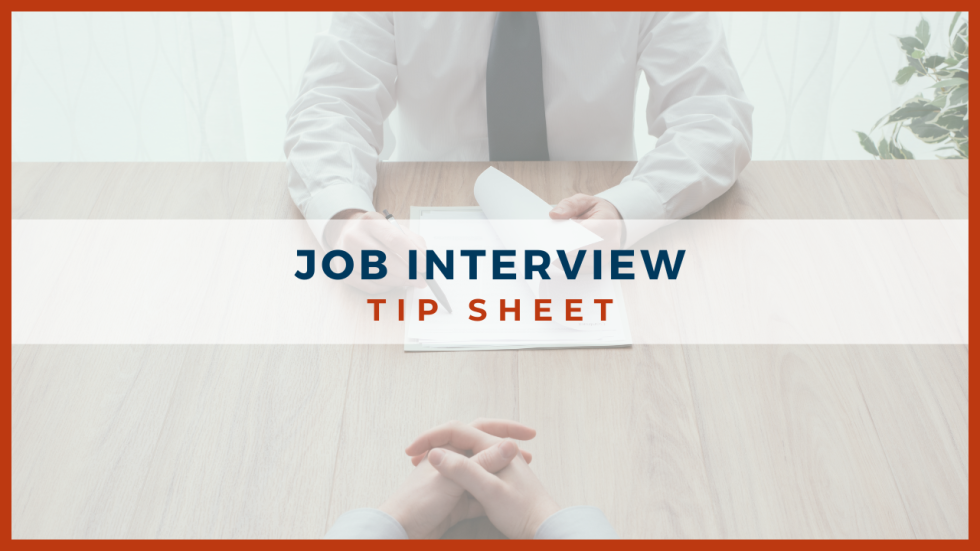 Job Interview Tip Sheet | The Career Success Library
